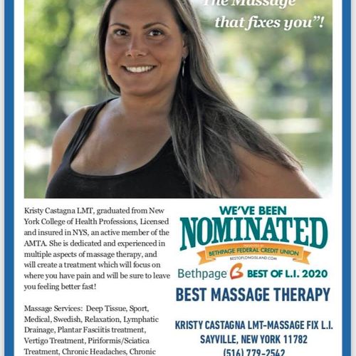 Kristy Castagna Lmt.,Llc | Sayville, NY | Thumbtack